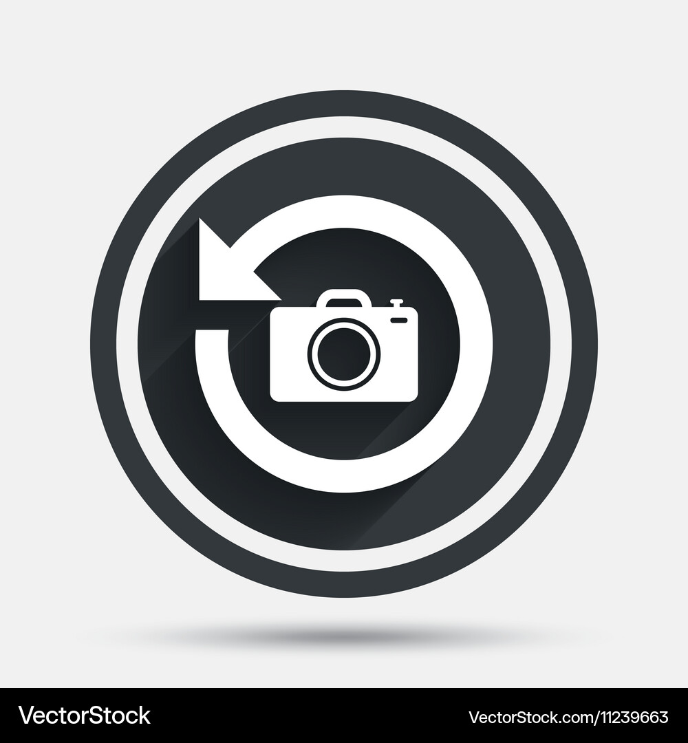 Front photo camera sign icon change symbol Vector Image