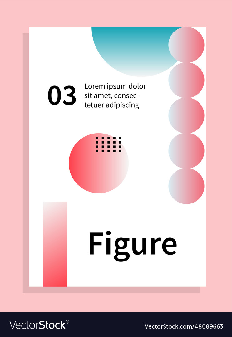 Gradient abstract shapes poster Royalty Free Vector Image