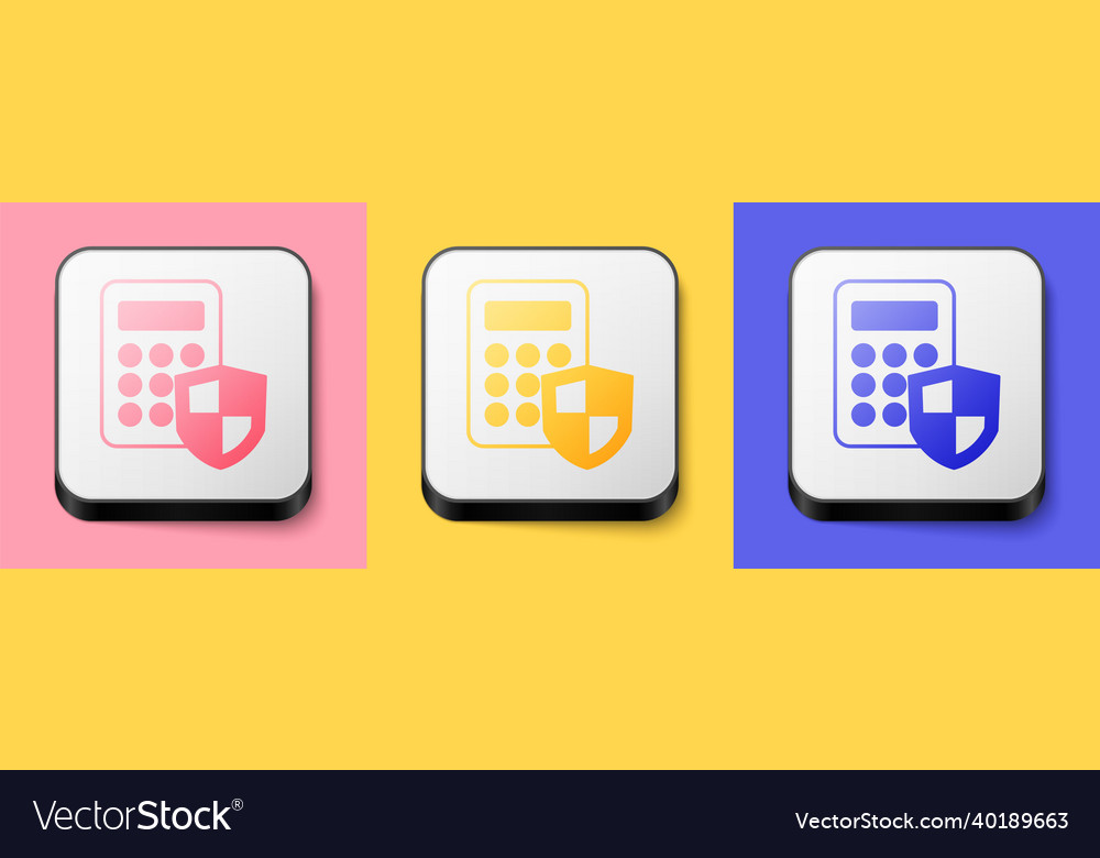 Isometric security system control panel Royalty Free Vector