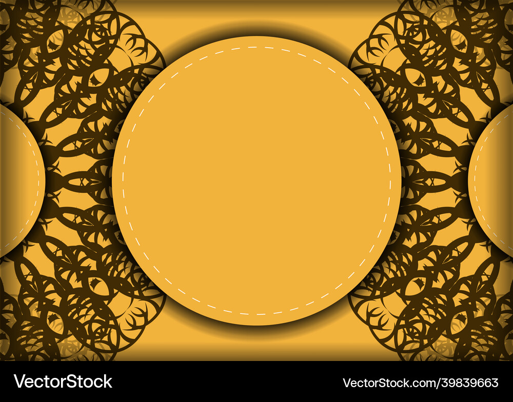 Prepared for printing in yellow with an abstract Vector Image
