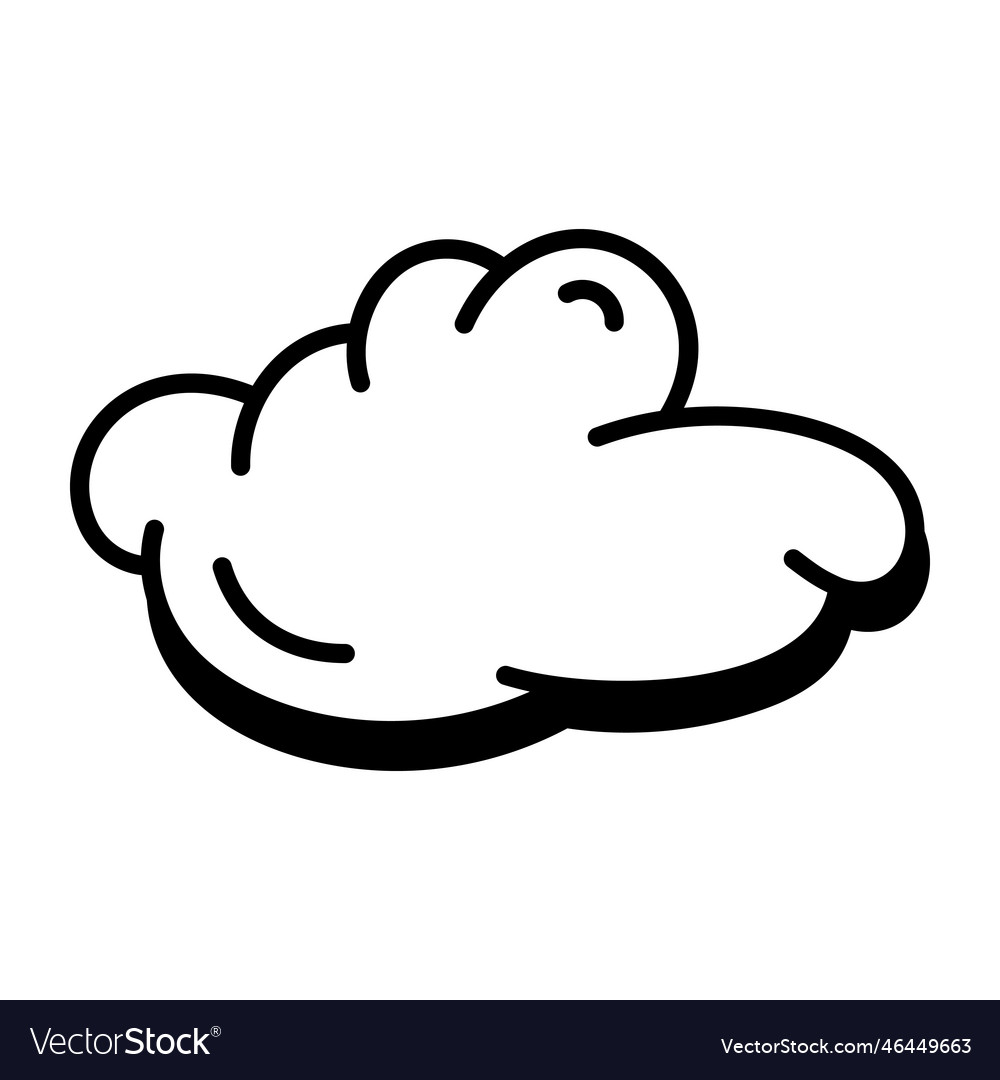 Puffy cloud Royalty Free Vector Image - VectorStock