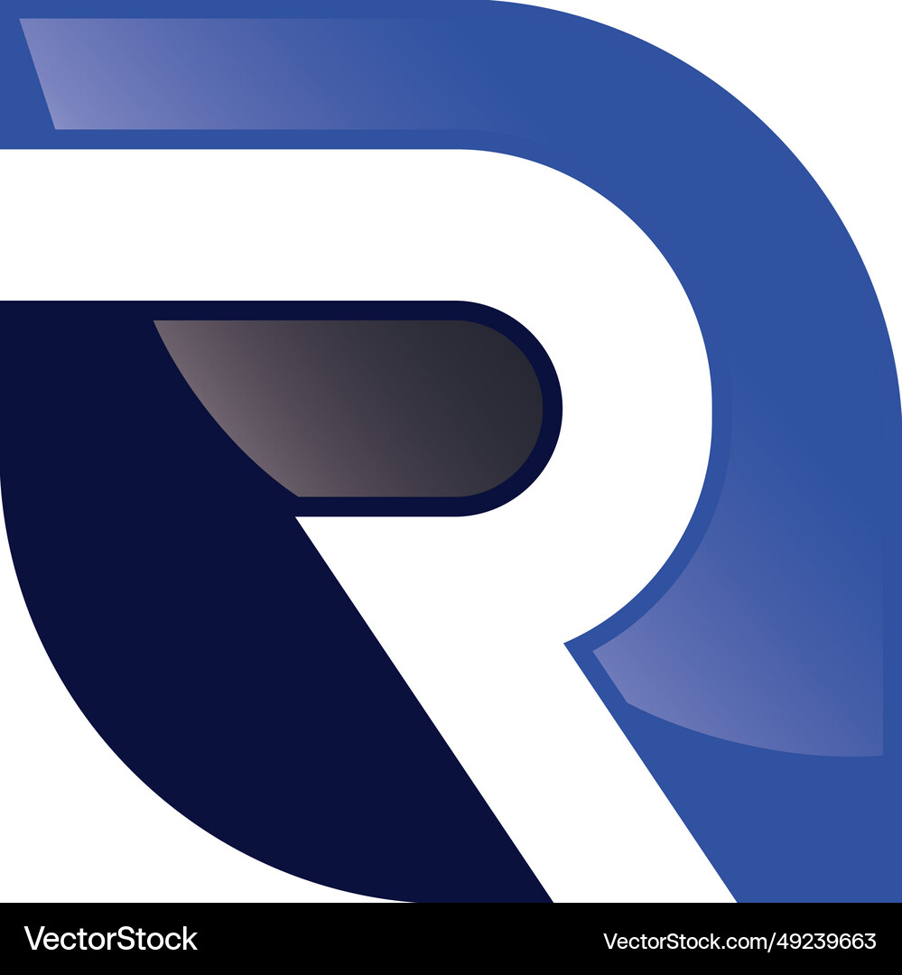R symbol business logo design Royalty Free Vector Image