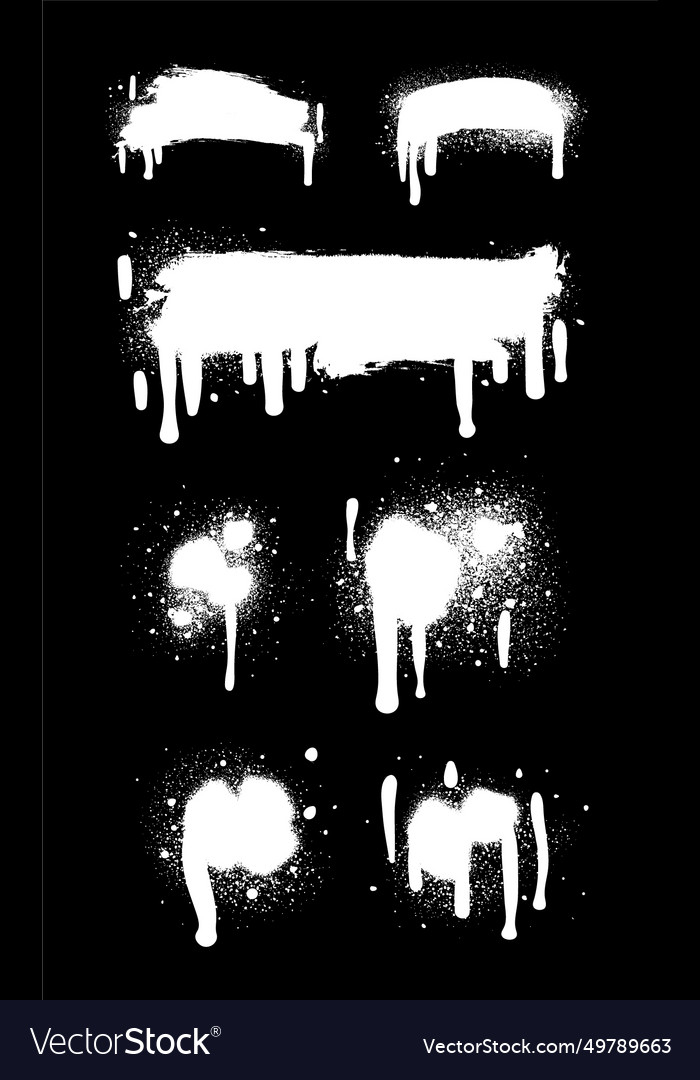 Spray paint abstract elements Royalty Free Vector Image