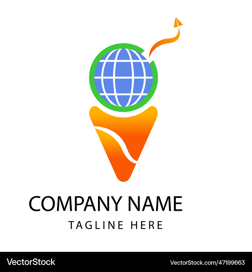 Tour and travel logo design Royalty Free Vector Image