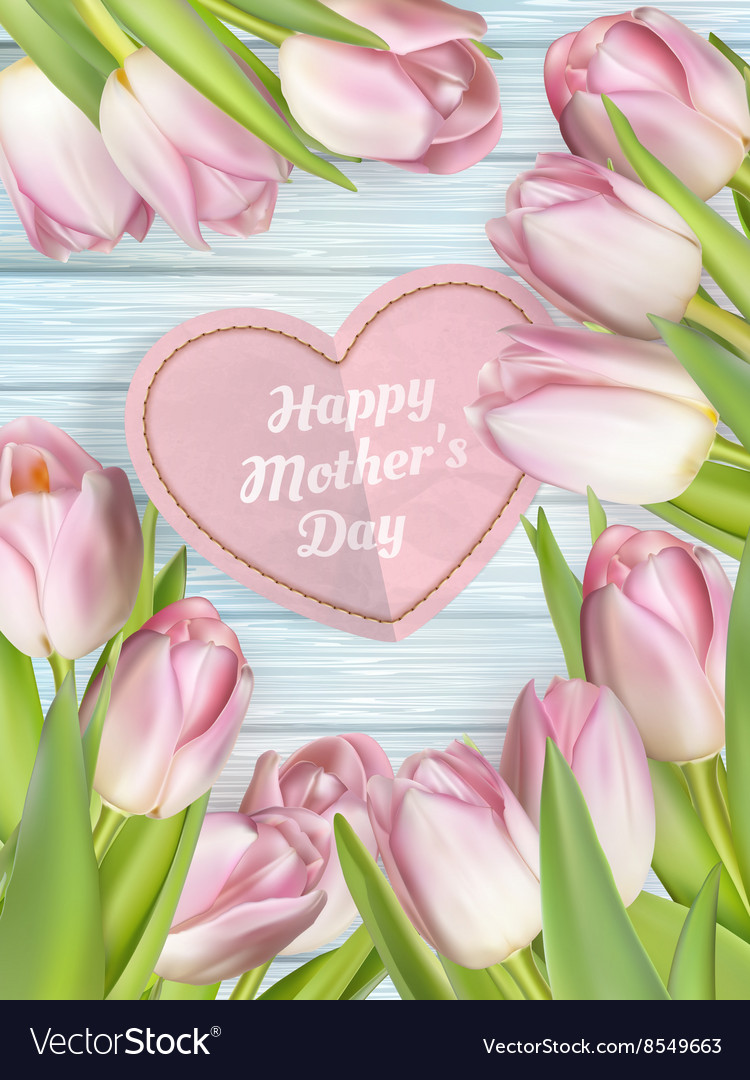 Tulips for Mothers Day EPS 10 Royalty Free Vector Image