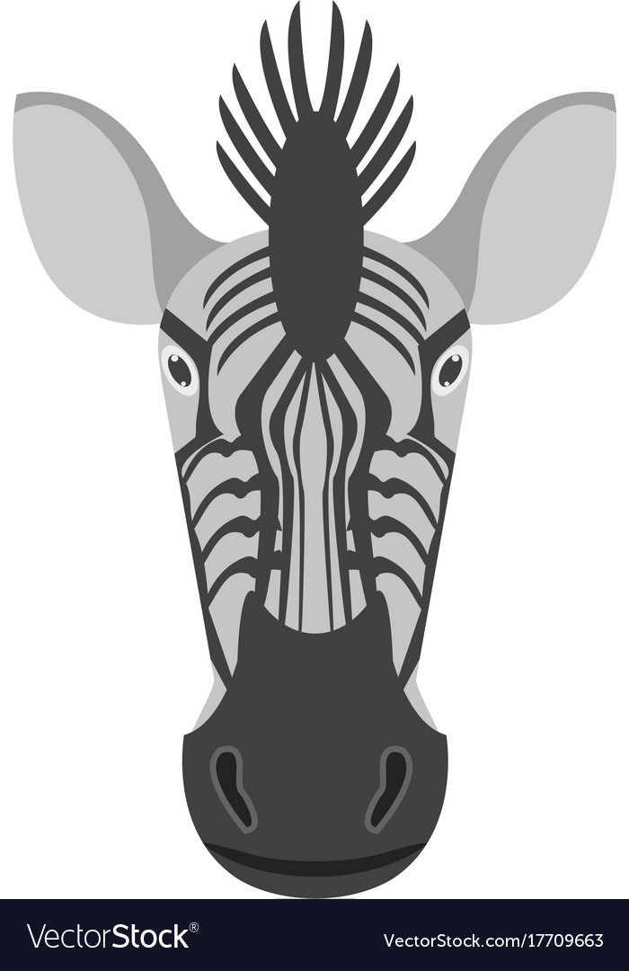 Zebra face Royalty Free Vector Image - VectorStock