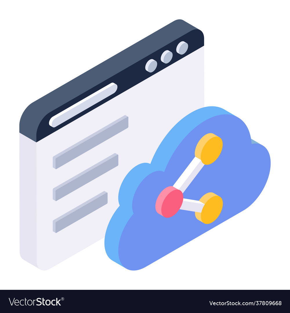 Cloud sharing Royalty Free Vector Image - VectorStock