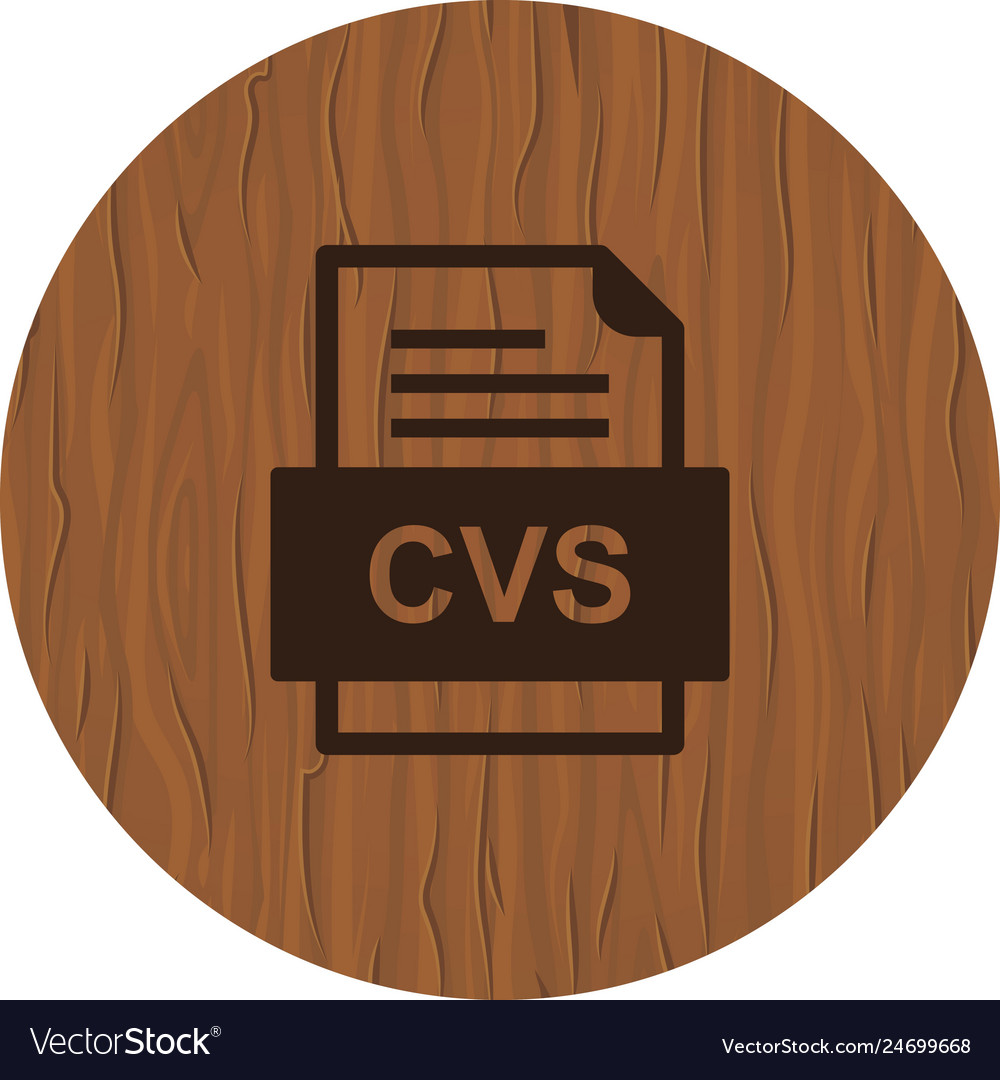Cvs file document icon Royalty Free Vector Image