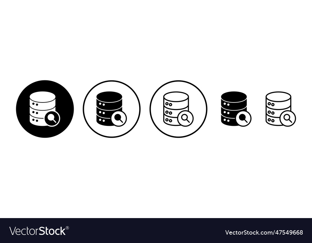 Database icon server icon storage Royalty Free Vector Image