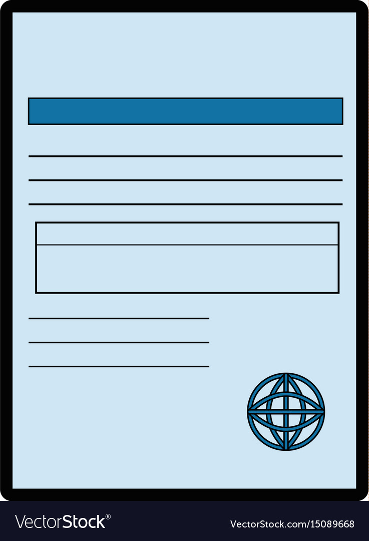 Document contract official Royalty Free Vector Image