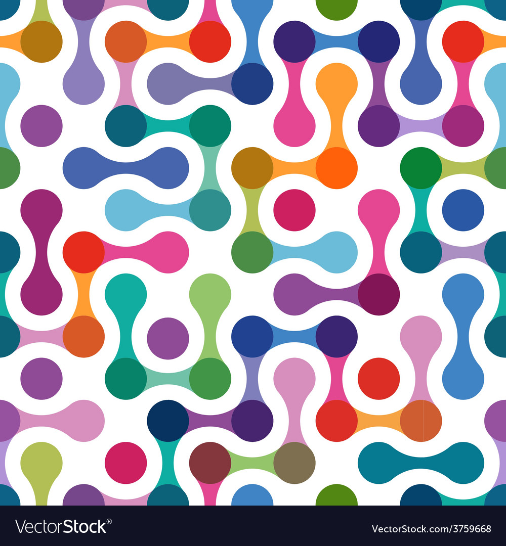 Seamless color pattern from randomly connected Vector Image
