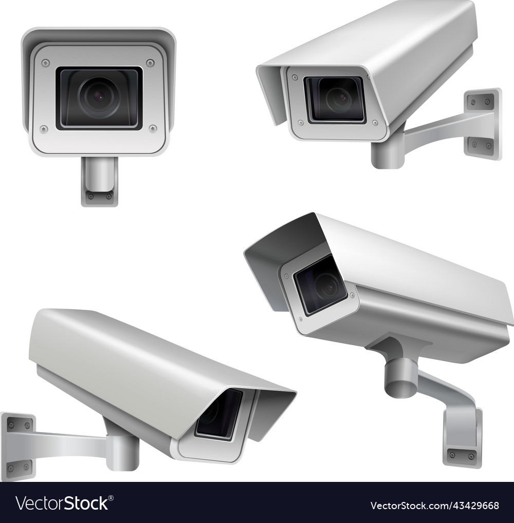 Surveillance camera set Royalty Free Vector Image Surveillance camera set Royalty Free Vector Image