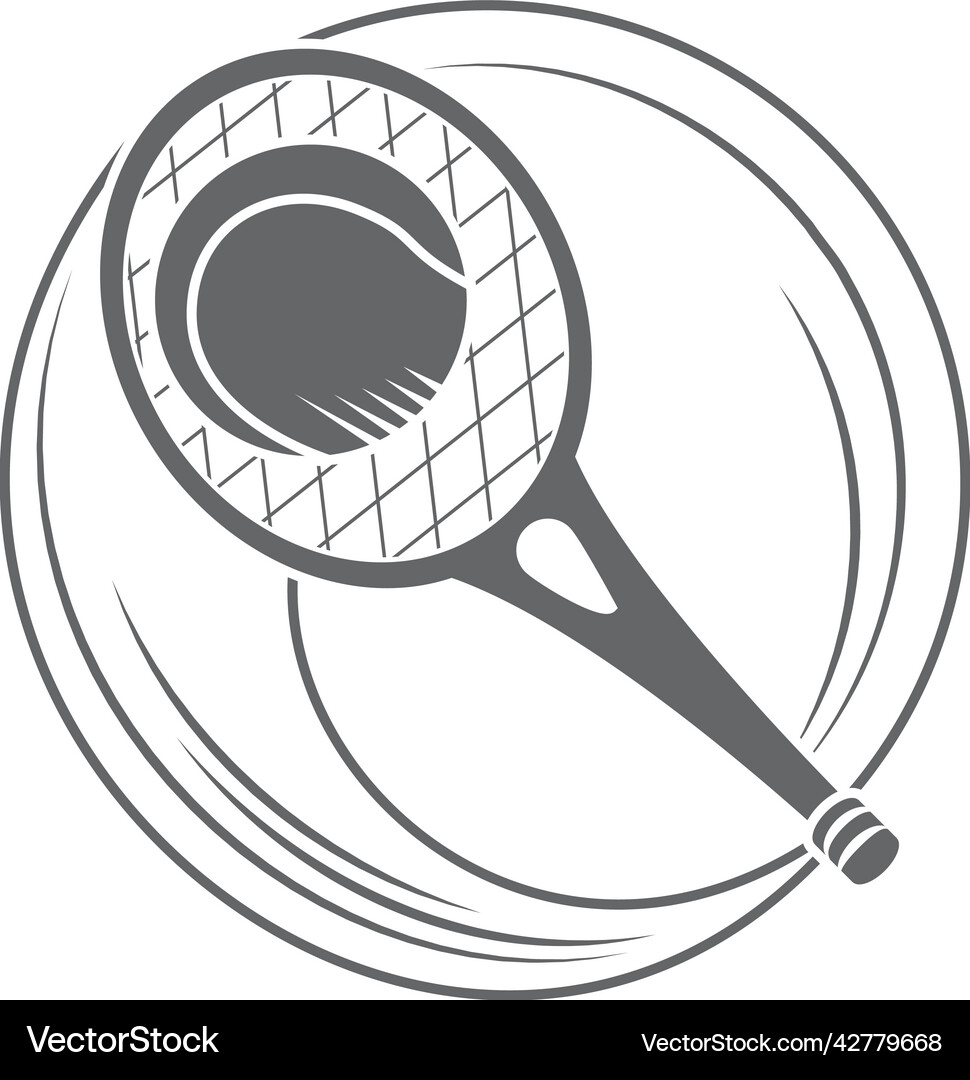 Tennis sport label Royalty Free Vector Image - VectorStock