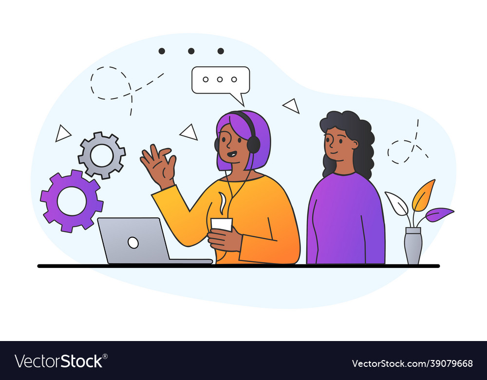 Working remotely concept Royalty Free Vector Image
