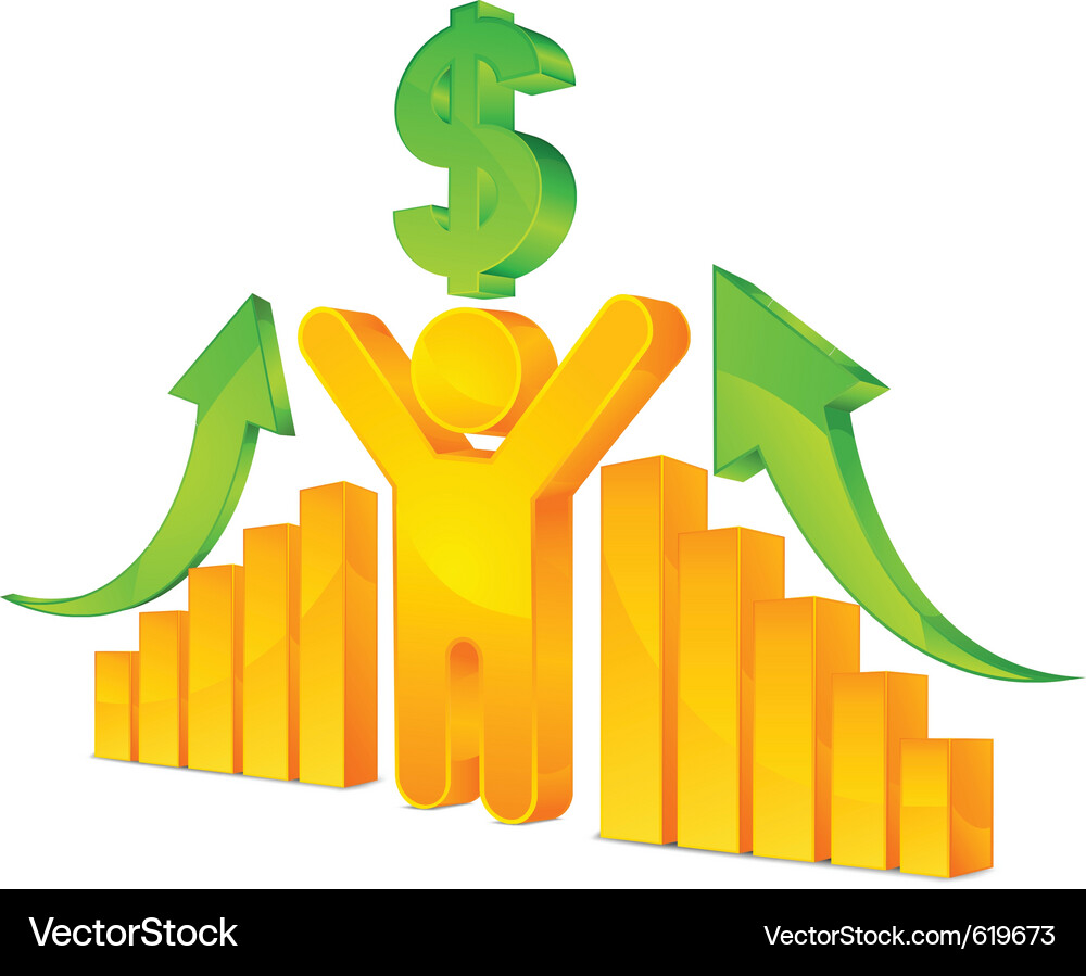 Business graph diagram Royalty Free Vector Image