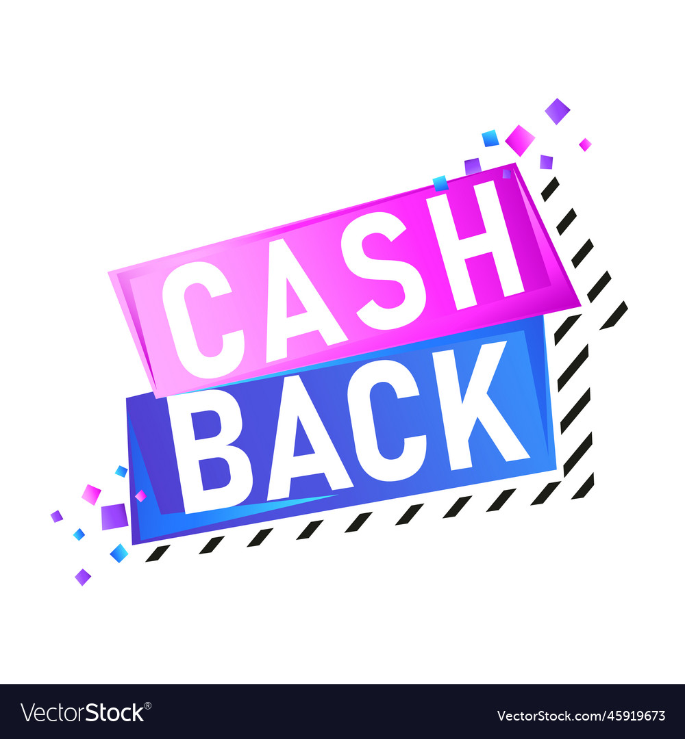 Cashback loyalty program concept Royalty Free Vector Image