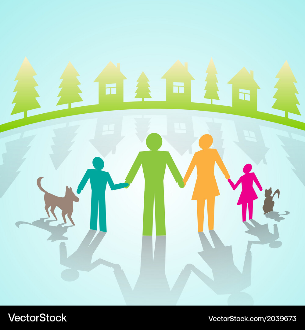 Colorful Community Icons Royalty Free Vector Image