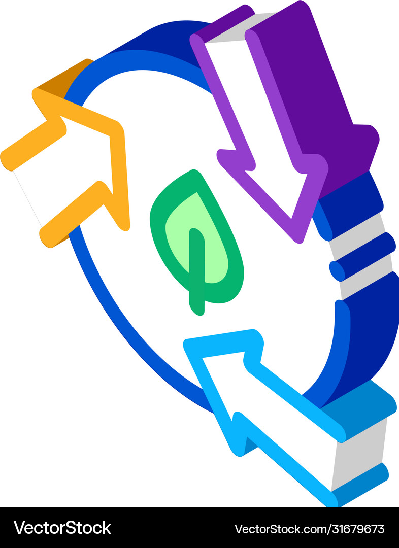 Ecological plant industry isometric icon Vector Image