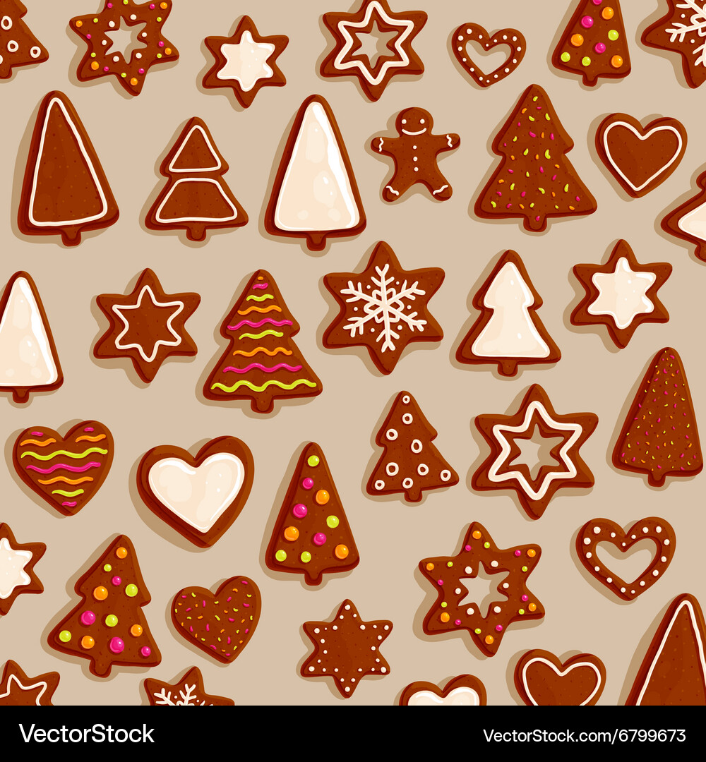 Gingerbread christmas design Royalty Free Vector Image