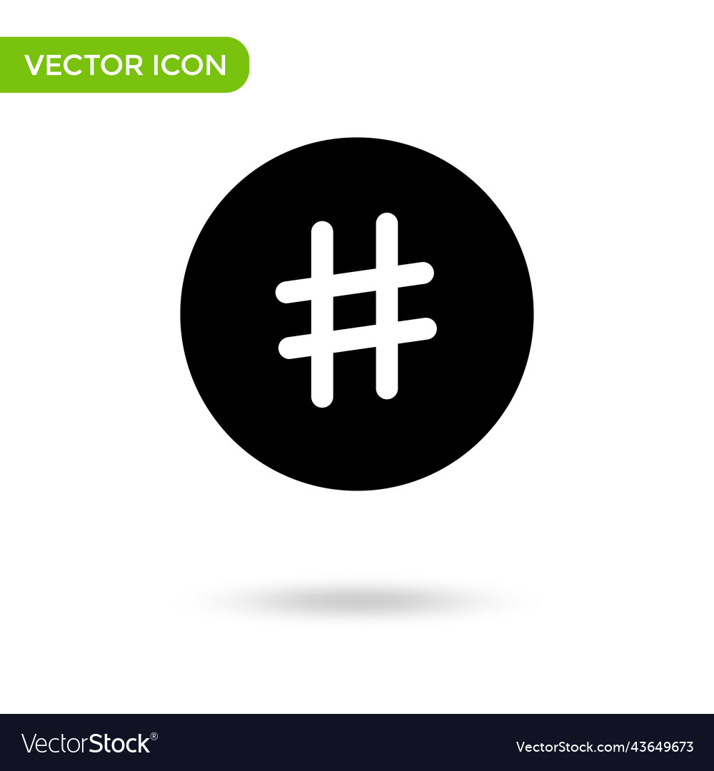 Hashtag icon minimal and creative isolated Vector Image