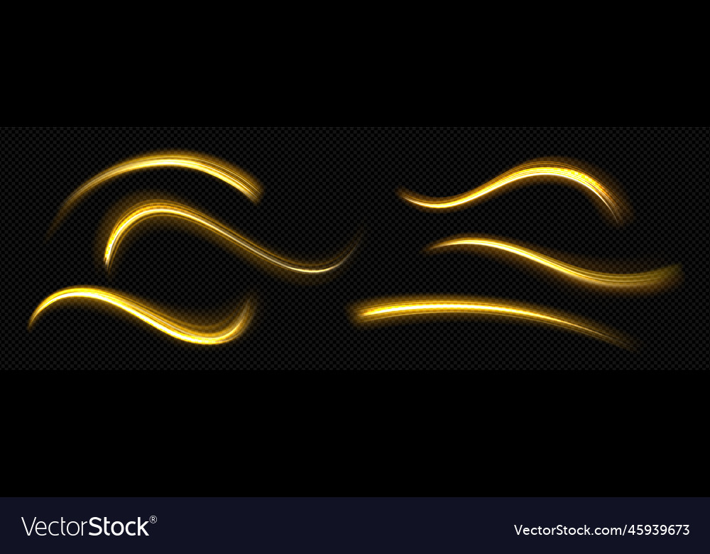 Light lines effect of neon glow motion trails Vector Image