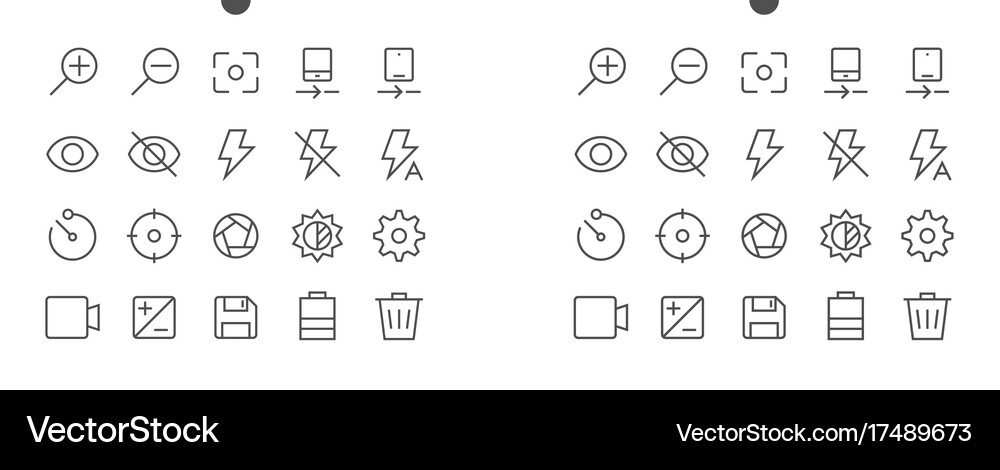 Photo pixel perfect well-crafted thin line Vector Image