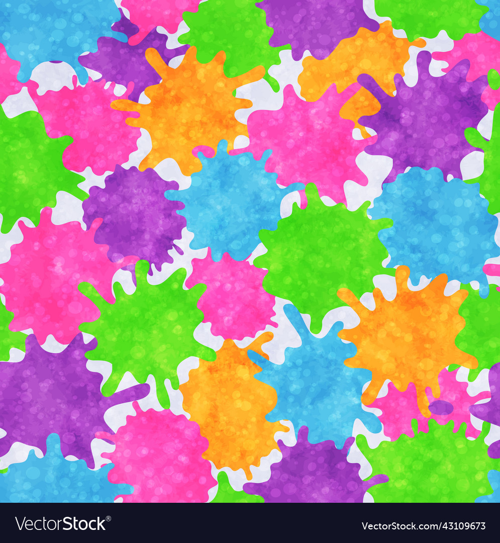Seamless pattern with watercolor paint splashes Vector Image
