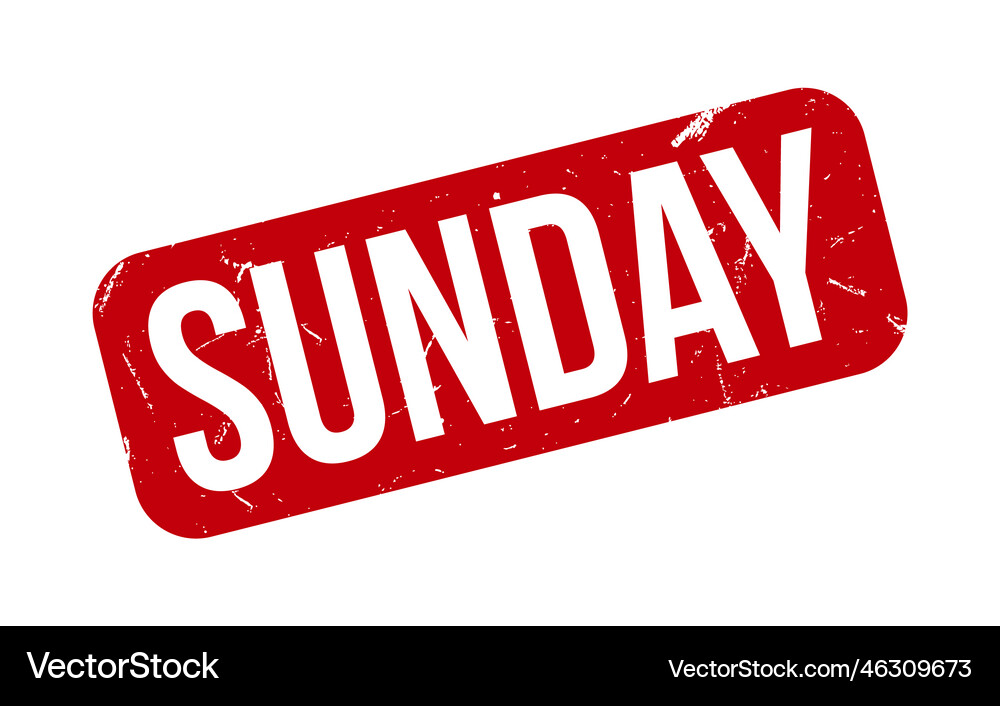 Sunday rubber grunge stamp seal Royalty Free Vector Image