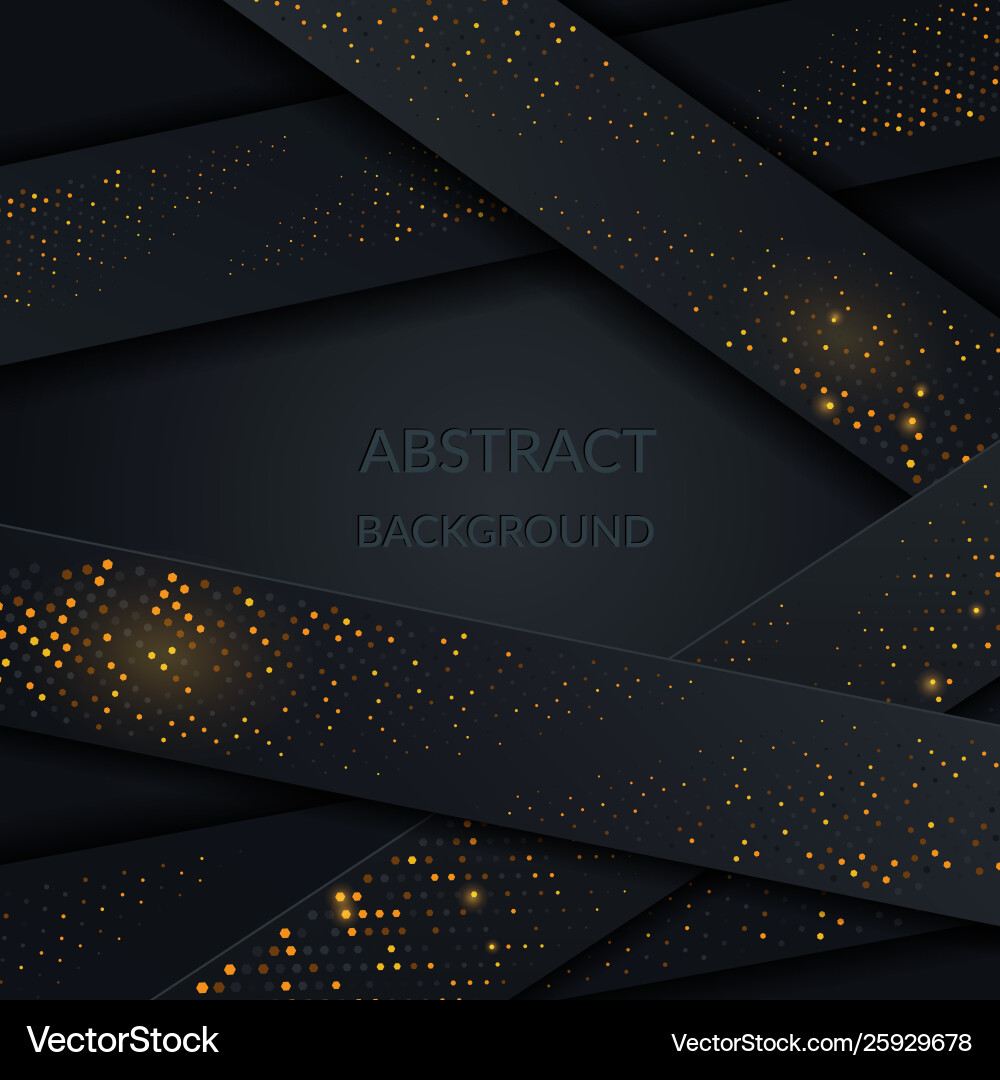 Black paper abstract papercut decoration Vector Image