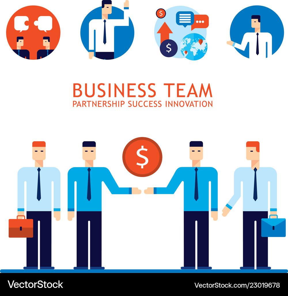 Business team businessman successful teamwork Vector Image