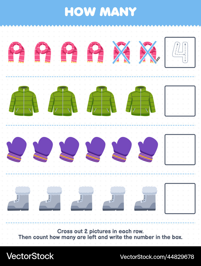 Education game for children count how many cute Vector Image