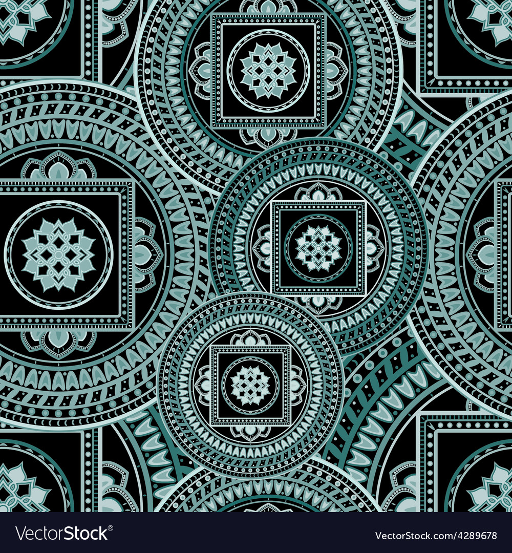 Indian mandala pattern Royalty Free Vector Image