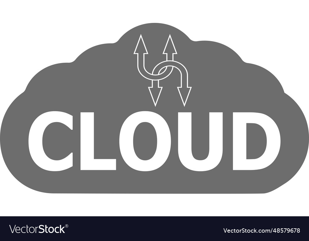 Logo cloud storage data information logo cloud Vector Image