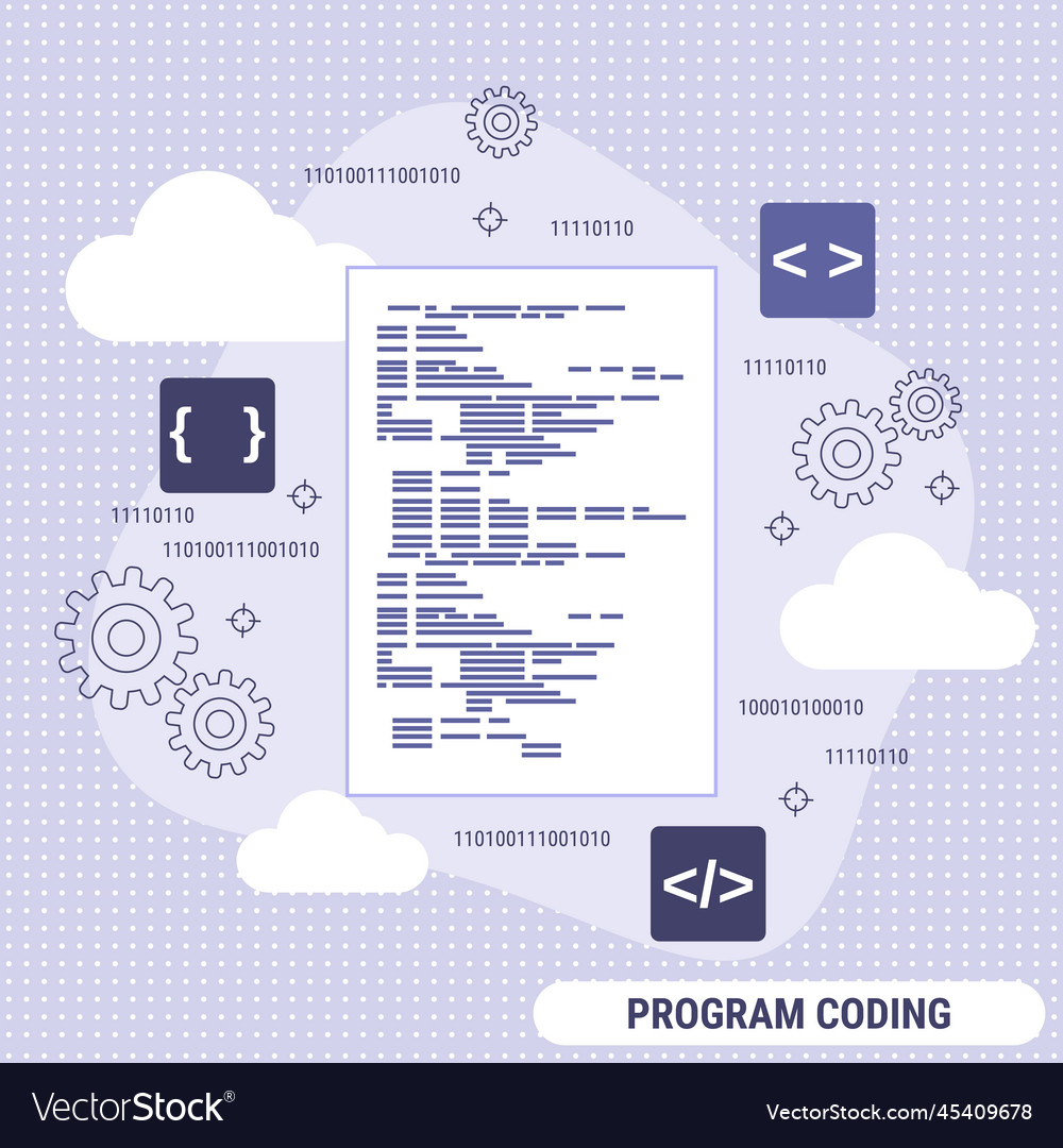 Program coding concept Royalty Free Vector Image Program coding concept Royalty Free Vector Image