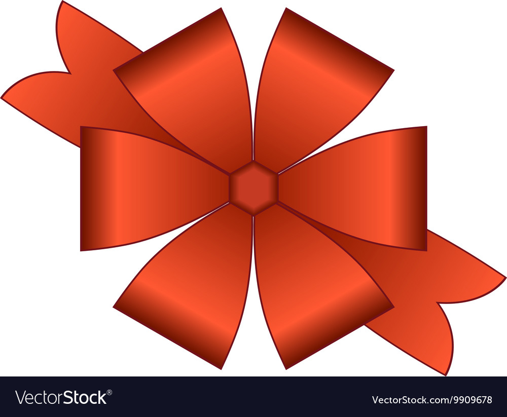 Red bow Royalty Free Vector Image - VectorStock