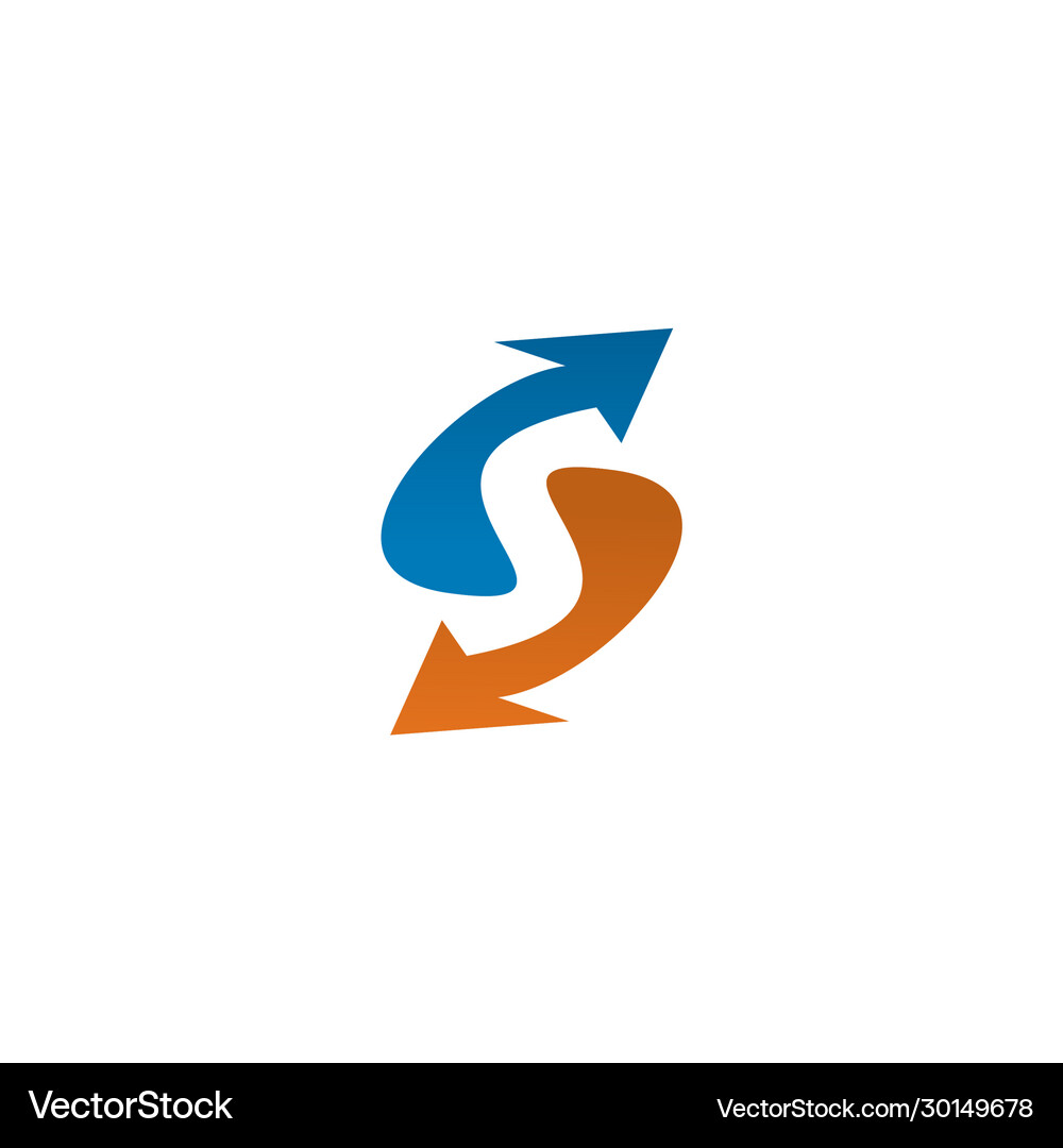 S letter intial logo design icon template Vector Image