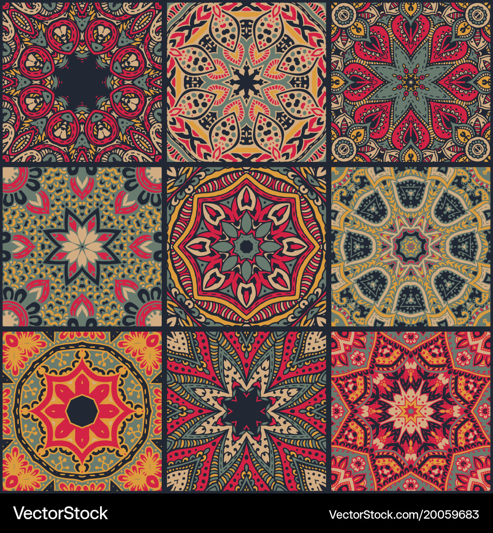 Abstract patchwork seamless pattern Royalty Free Vector