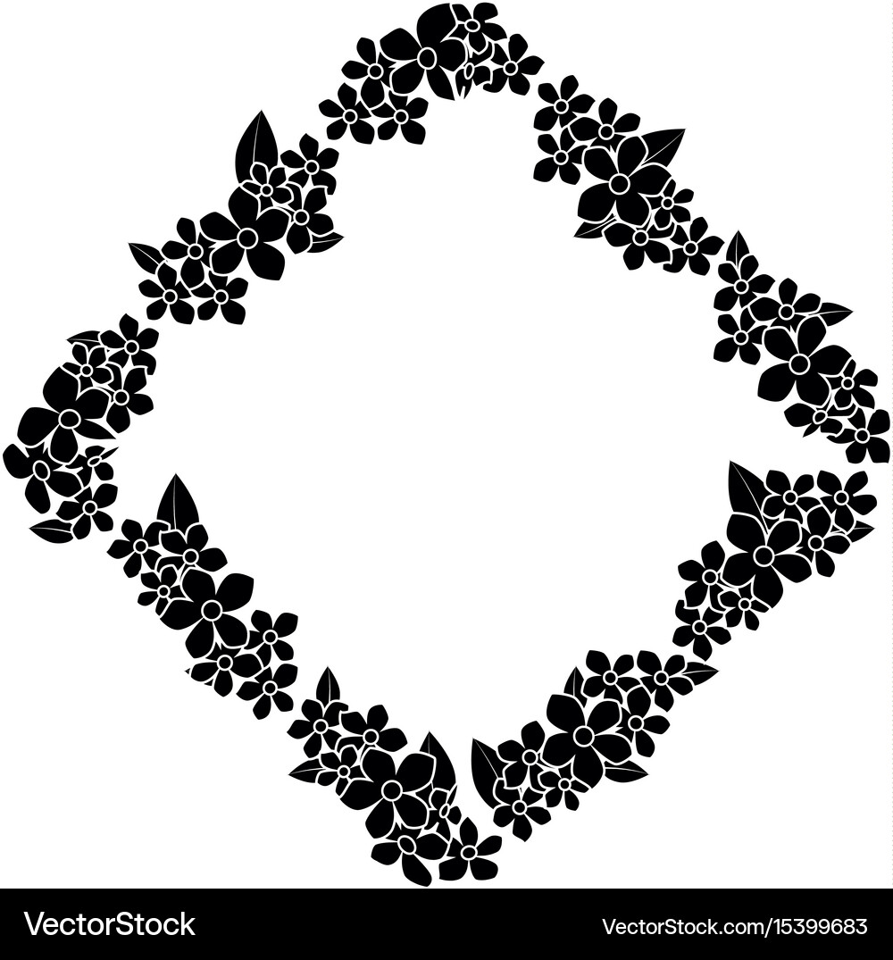 Frame of flowers icon Royalty Free Vector Image