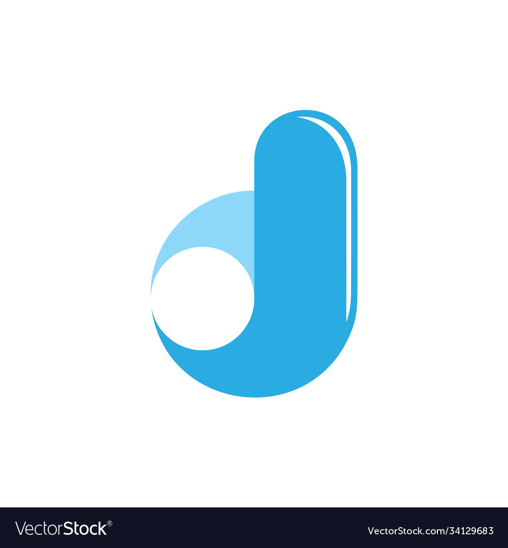 Letter dc simple loop logo Royalty Free Vector Image