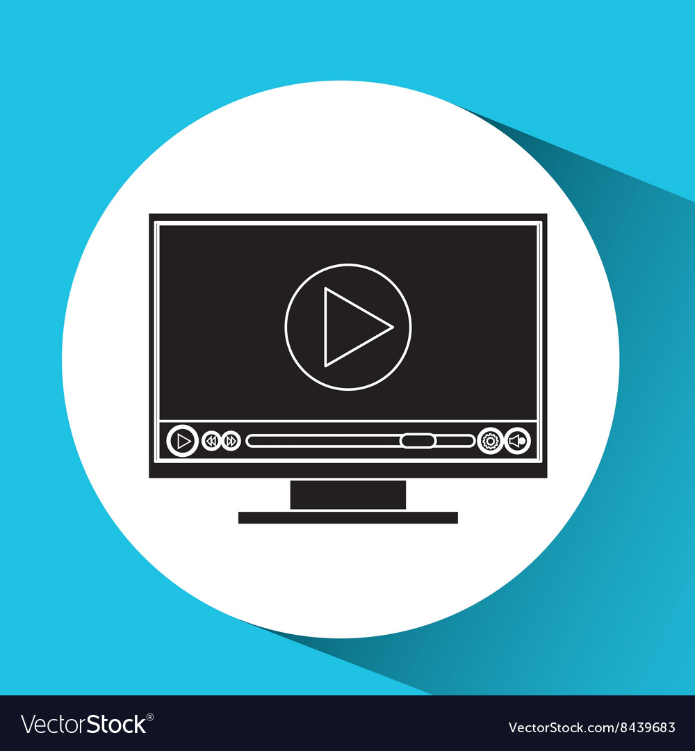 Media player interface design Royalty Free Vector Image