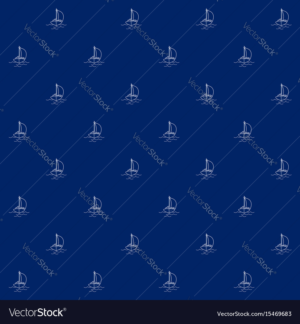 Ocean Sailing Pattern Royalty Free Vector Image