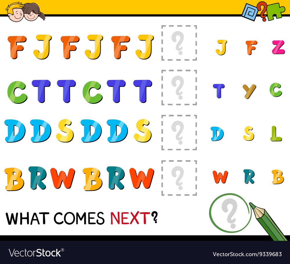 Preschool pattern activity Royalty Free Vector Image