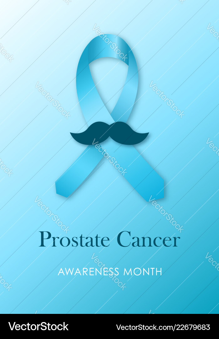 Prostate cancer awareness month poster Royalty Free Vector