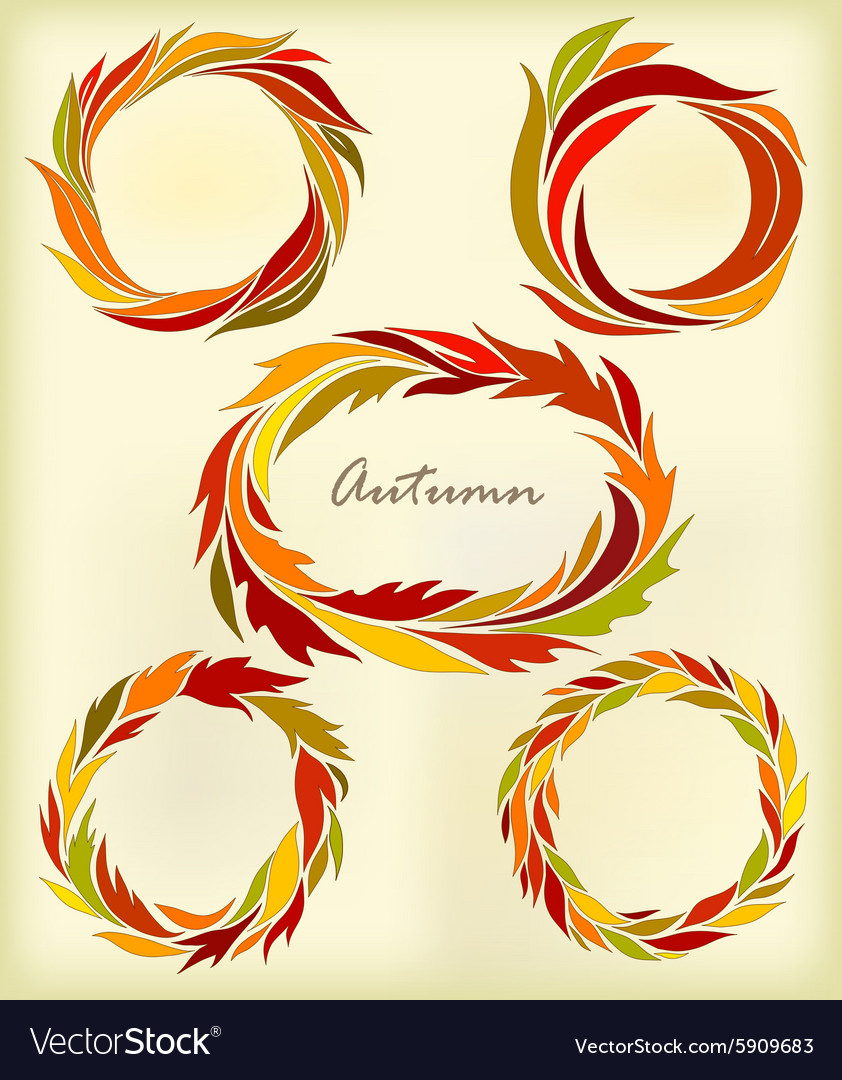 Set round frames Royalty Free Vector Image - VectorStock