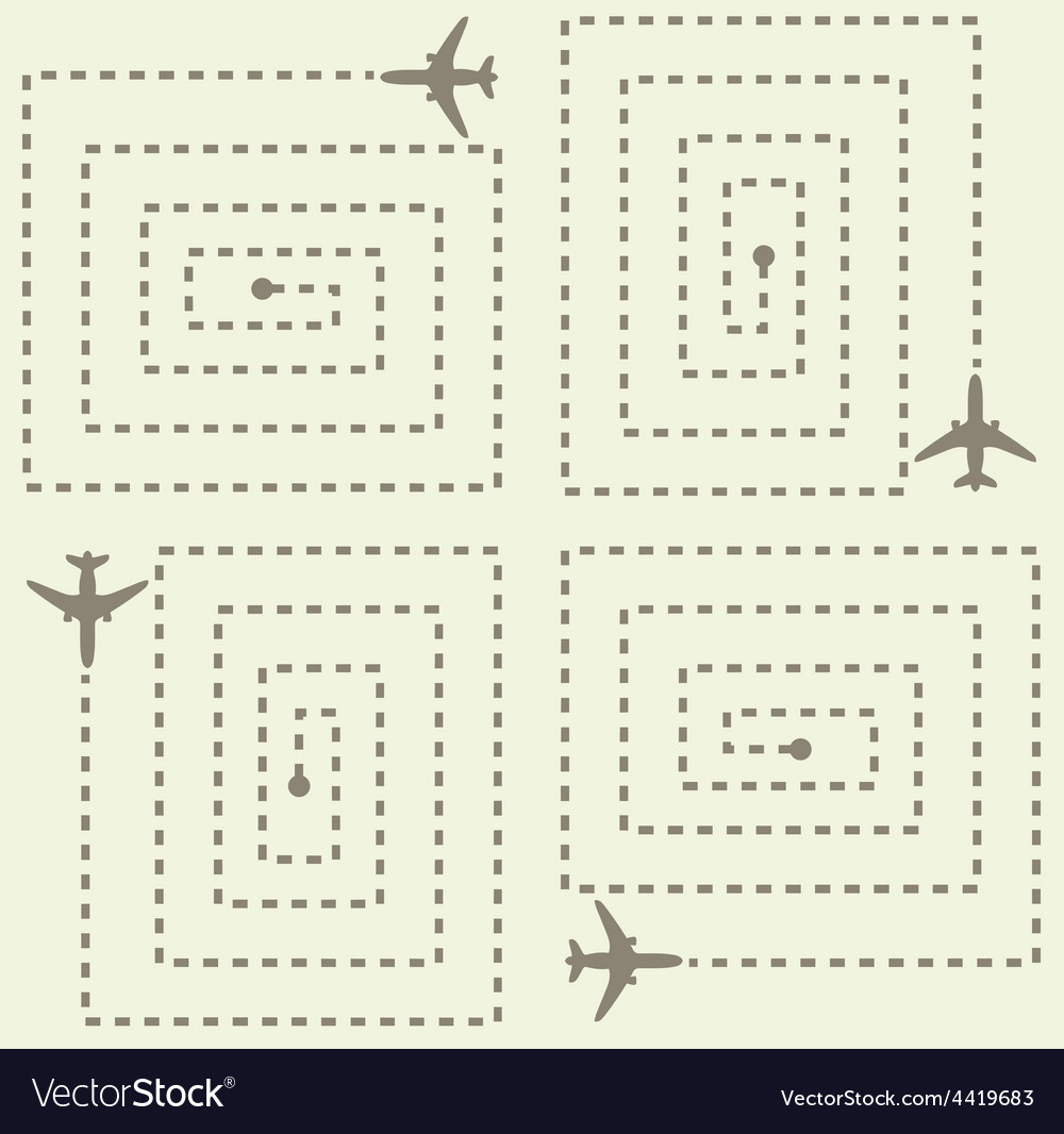Simple aircraft pattern Royalty Free Vector Image