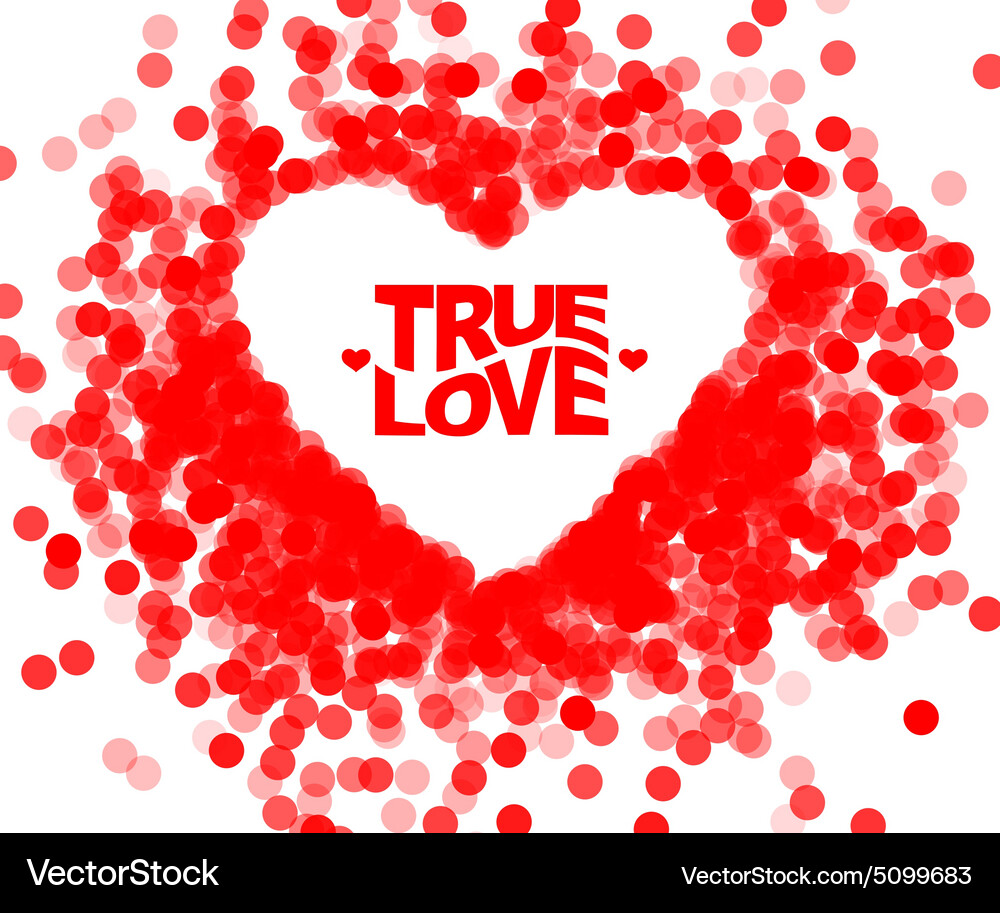 True love geometric color typography poster Vector Image