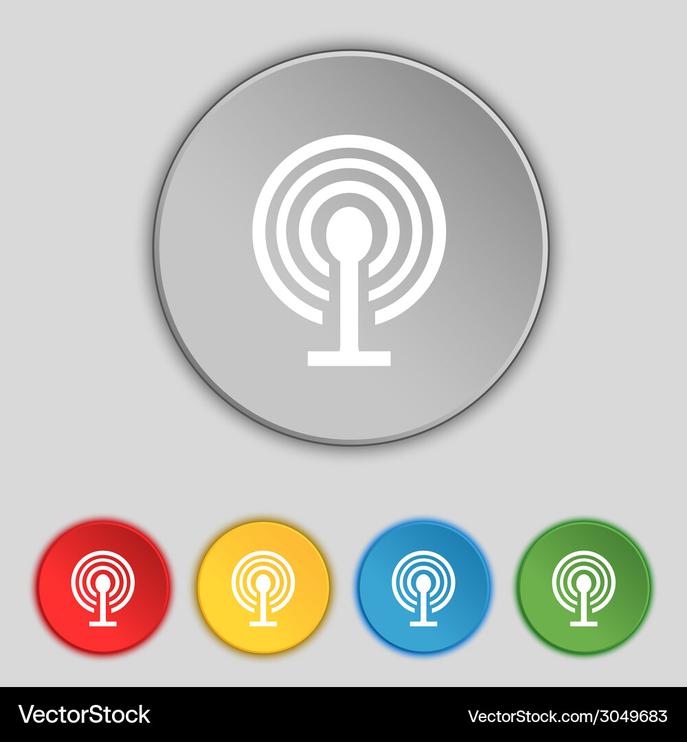 Wifi sign wi-fi symbol wireless network icon zone Vector Image
