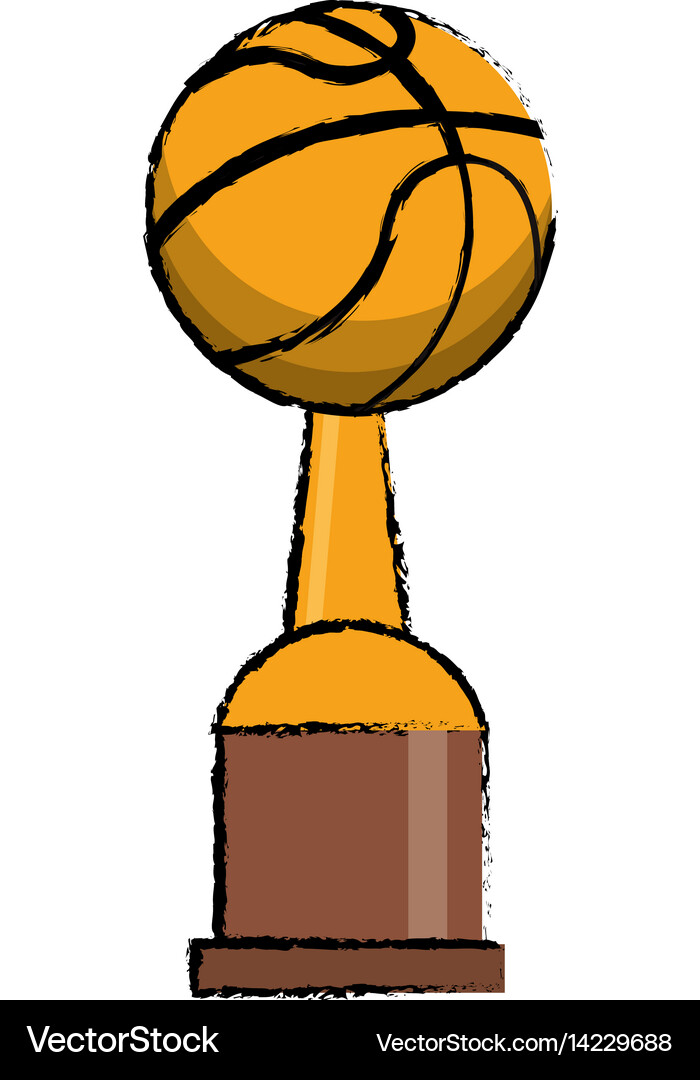 Basketball award cup sport win Royalty Free Vector Image