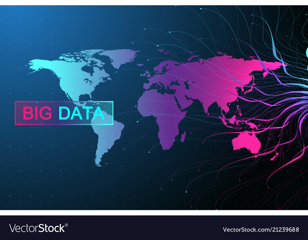 Big data visualization graphic abstract Royalty Free Vector