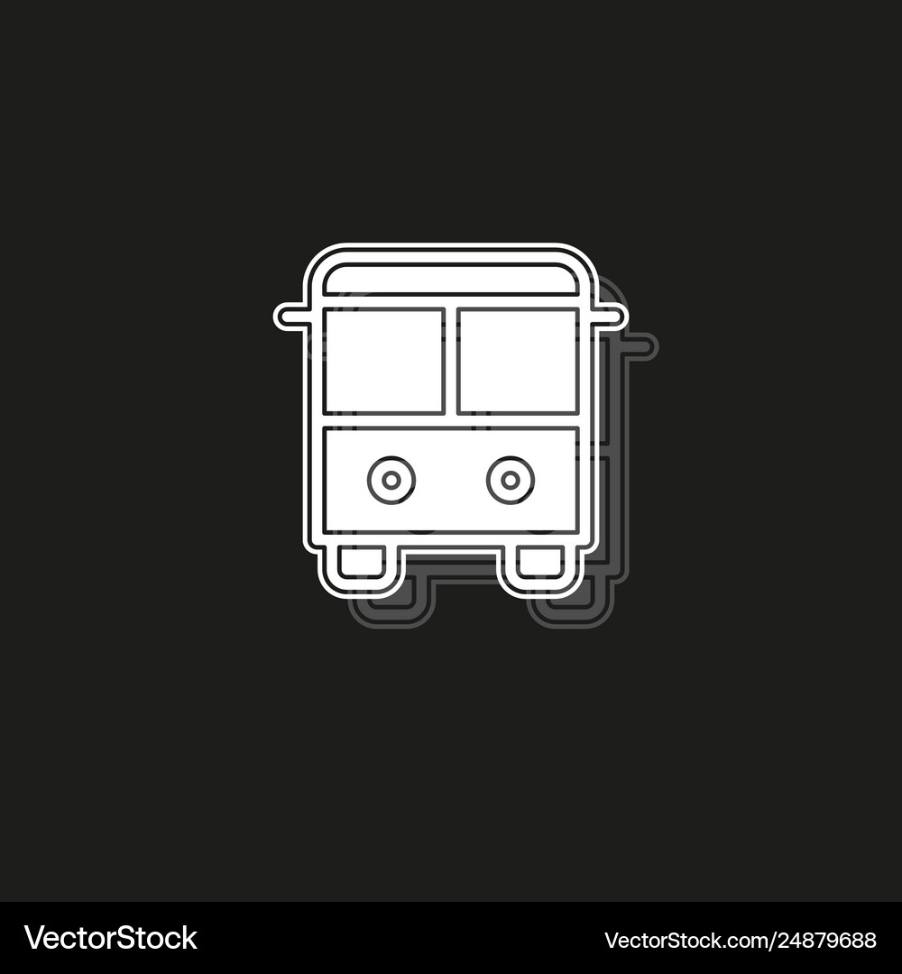 Bus - shuttle symbol travel icon Royalty Free Vector Image